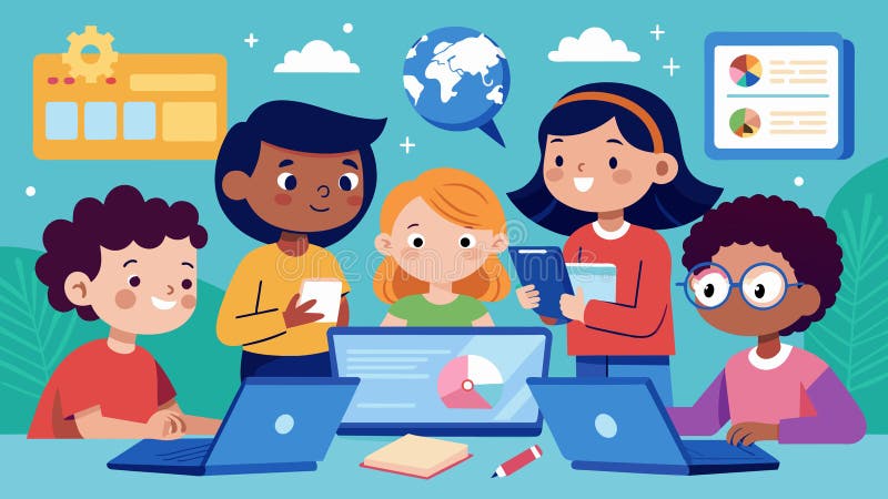 A Virtual Class Full of Kids Eagerly Participates in a Virtual ...