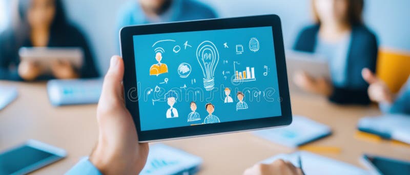 Virtual Classroom with Students Engaged in Learning through Technology ...