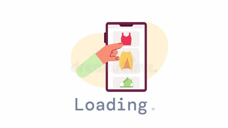 Virtual Clothes Try Loader Animation Stock Video - Video of retail ...