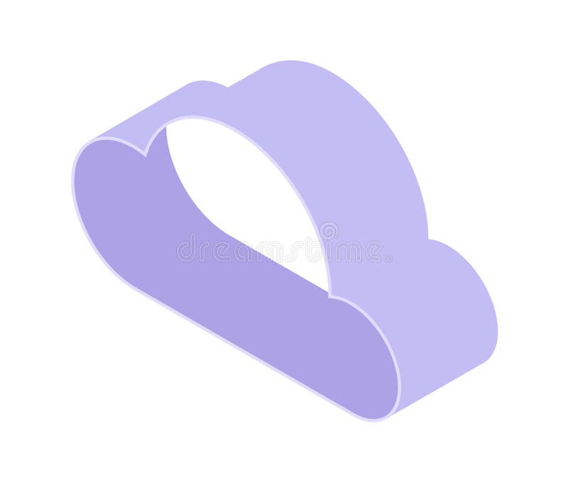 Virtual Cloud Isometric Icon, Information Storage Stock Vector ...