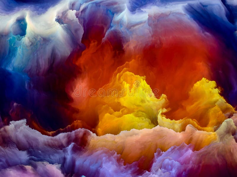 Virtual Cloudscape stock illustration. Illustration of abstract - 160949207