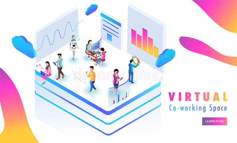 Virtual Co-Working Platform, Miniature People Analysis Data or S Stock ...