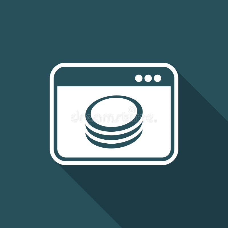 Virtual Coin - Vector Icon for Computer Website or Application Stock ...