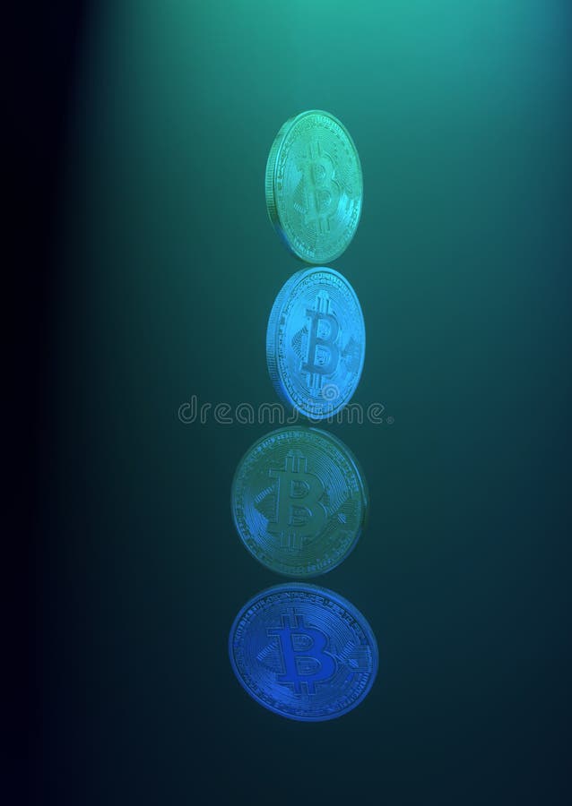 Virtual Coins Bitcoins Collection Stock Photo - Image of golden, metal ...