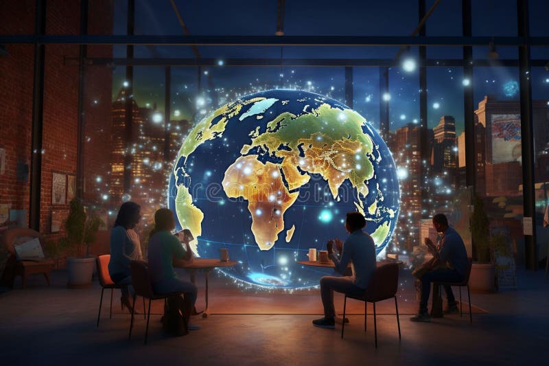 Virtual Collaboration Platforms Connecting Stock Illustration ...