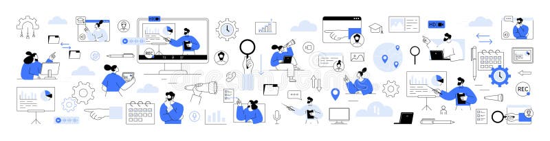 Business and Marketing Strategy Elements with Team Collaboration ...