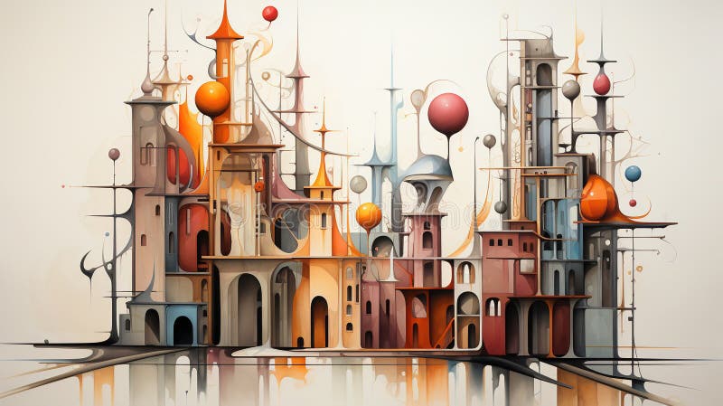 Virtual Colorful Abstract Art Theme of Minimalistic Modern Contemporary ...