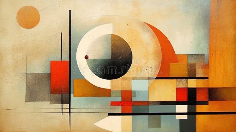 Virtual Colorful Abstract Art Theme of Minimalistic Modern Contemporary ...