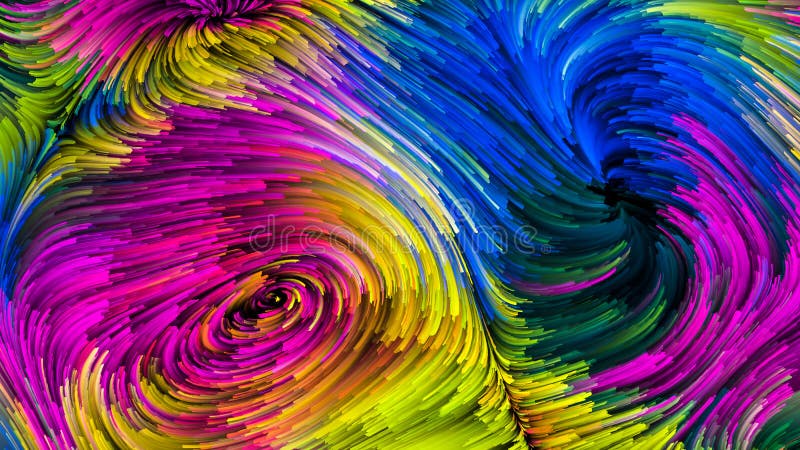 Virtual Colorful Paint stock illustration. Illustration of movement ...