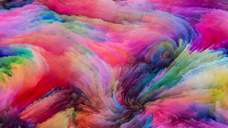 Virtual Colorful Paint stock illustration. Illustration of saturated ...