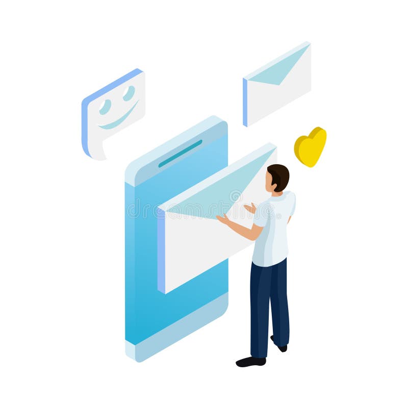 Virtual Communication Concept Stock Vector - Illustration of phone ...