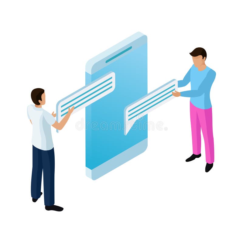 Virtual Communication Concept Stock Vector - Illustration of service ...