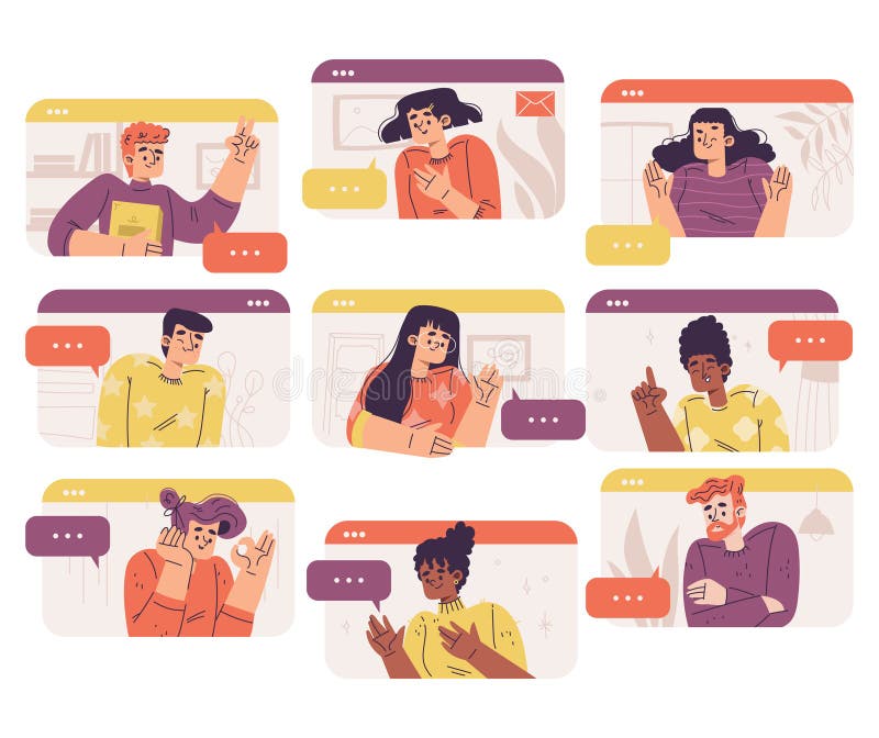 Videoconference Window Stock Illustrations – 236 Videoconference Window ...