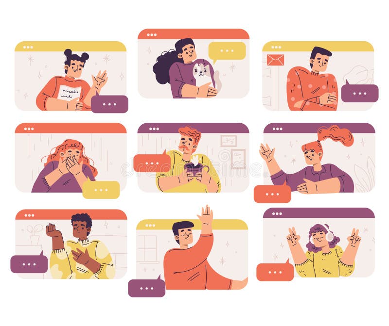 Videoconference Window Stock Illustrations – 236 Videoconference Window ...