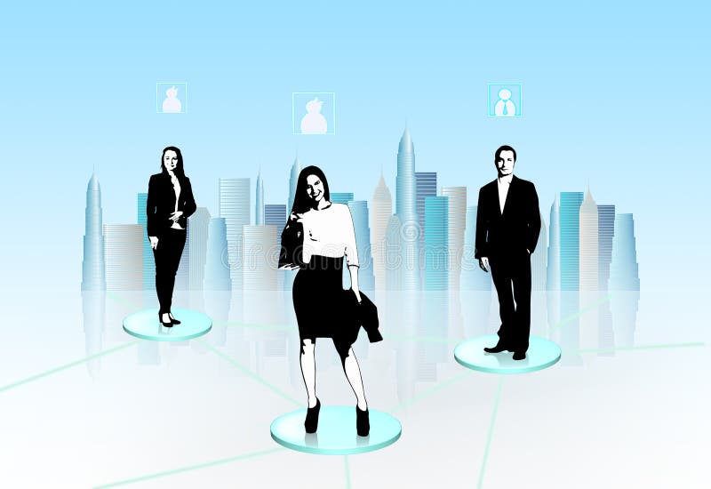 Virtual communication stock illustration. Illustration of market - 50029928