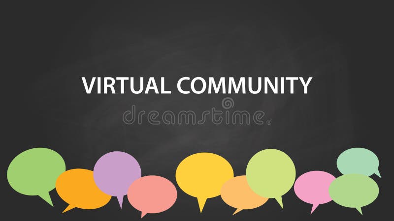 Virtual Community Line Icons Collection. Interaction, Collaboration ...