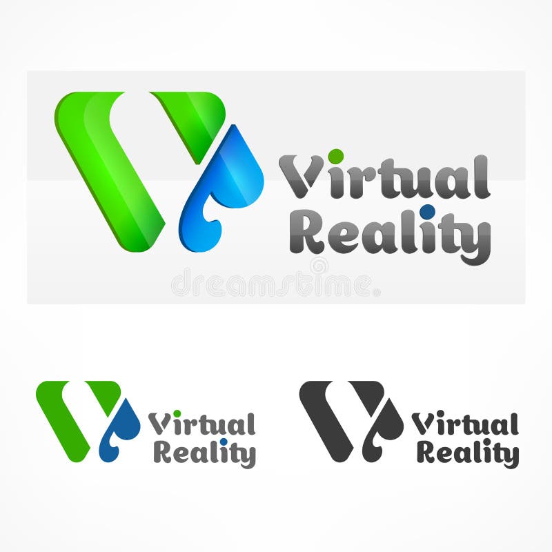 Virtual company logo stock vector. Illustration of reality - 99688834