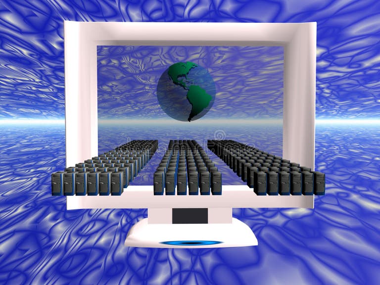 Virtual Computer Virus Spread. Stock Illustration - Illustration of ...