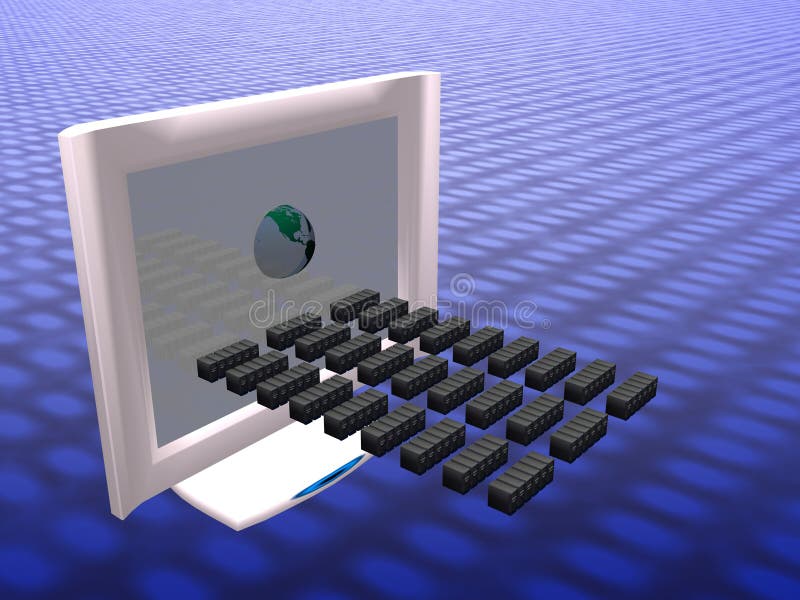 Virtual Computer Virus Spread. Stock Illustration - Illustration of ...