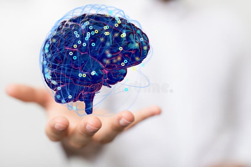 Virtual Concept of an Artificial Intelligence Stock Photo - Image of ...