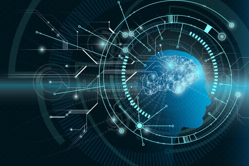 Virtual Concept of Mind Process, Vector Illustration Stock Vector ...