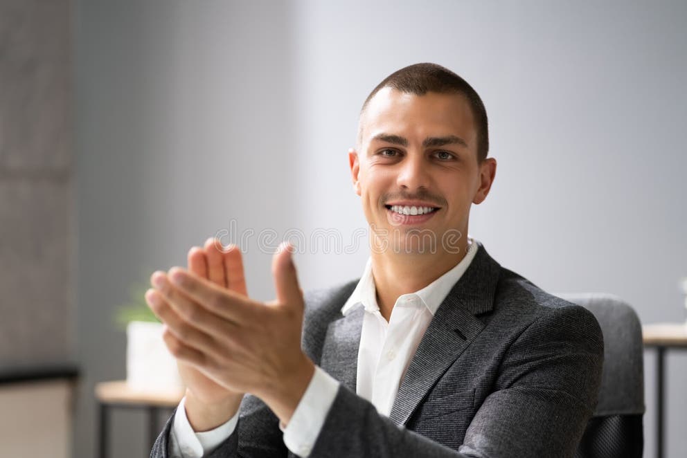 Virtual Conference Call Chat in Office Stock Image - Image of latino ...