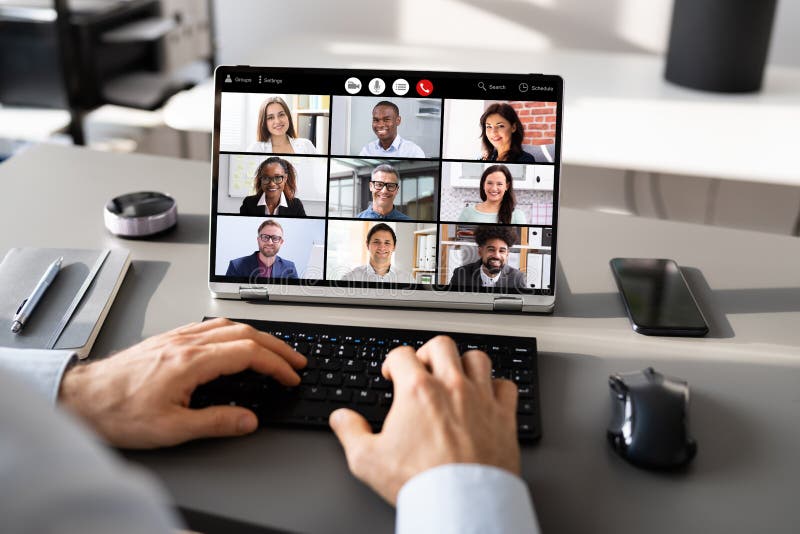 Virtual Conference Call stock photo. Image of conference - 240727744
