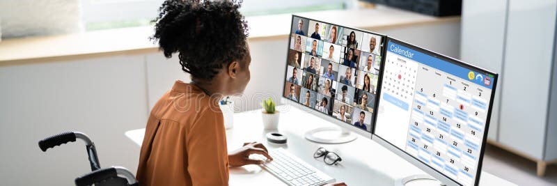 Virtual Conference: Conferencing, ELearning Stock Photo - Image of ...