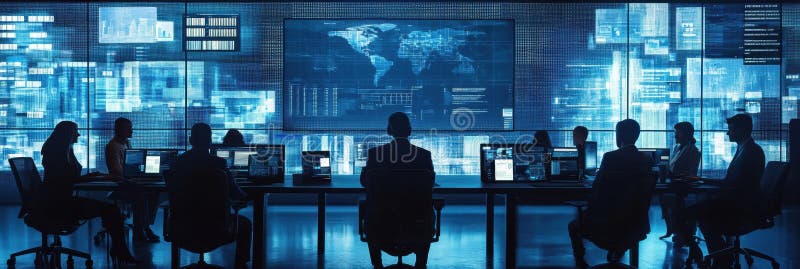 Virtual Conference Room with Business Avatars Engaged in Collaborative ...