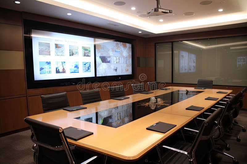 Virtual Conference Room, with Large Screen and User-friendly Interface ...