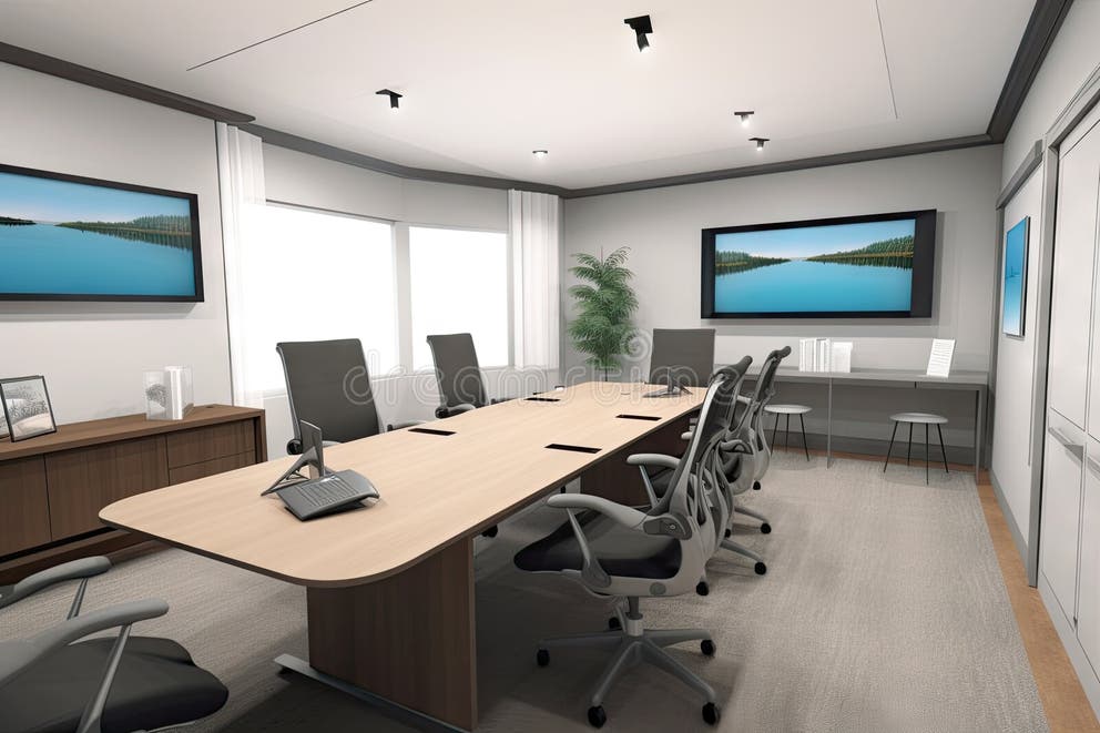 Virtual Conference Room with Video, Audio, and Whiteboard Tools Ready ...