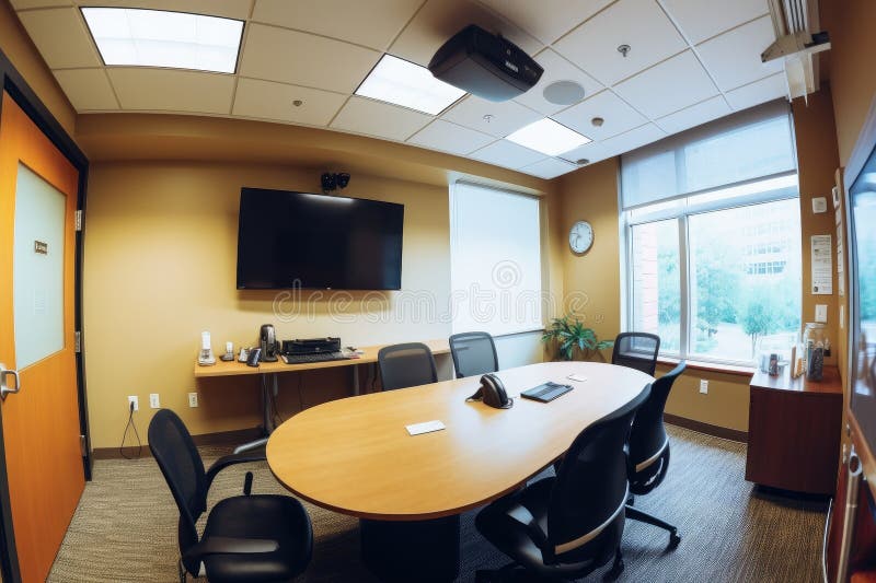 Virtual Conference Room with Video, Audio, and Whiteboard Tools Ready ...