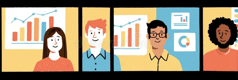 Virtual Conference Setting Featuring Avatars and Data Visualization ...