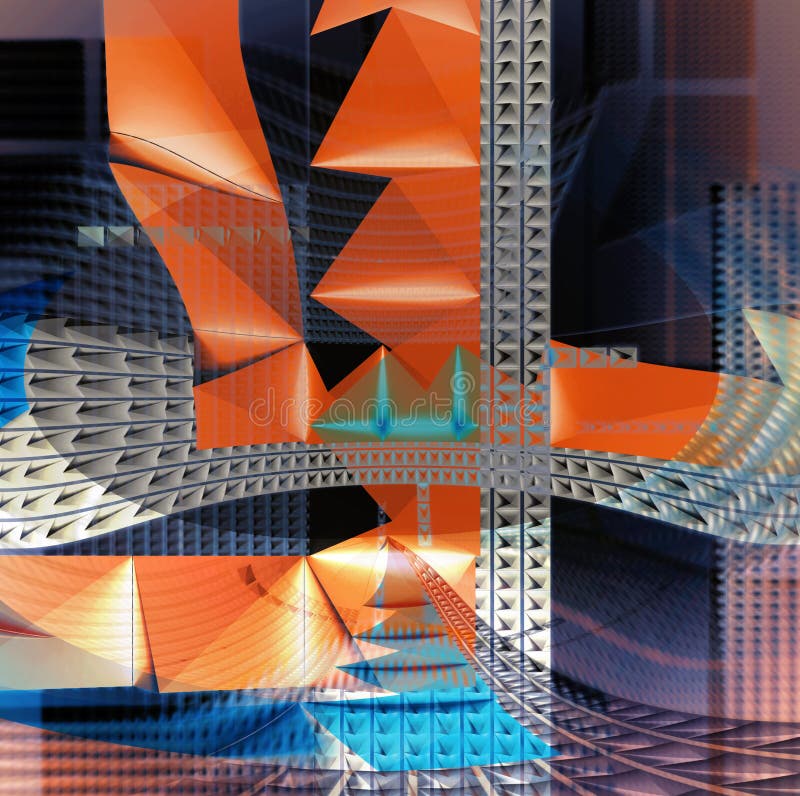 Virtual Construction Background Stock Illustration - Illustration of ...