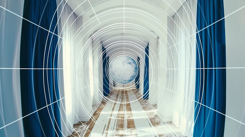 Virtual Corridor To Reality AI Generative Stock Image - Image of ...