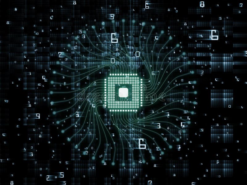 Virtual CPU Realm stock illustration. Illustration of chip - 122389478