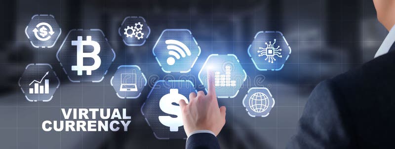 Virtual Currency. Business Finance Concept 2022 Stock Image - Image of ...