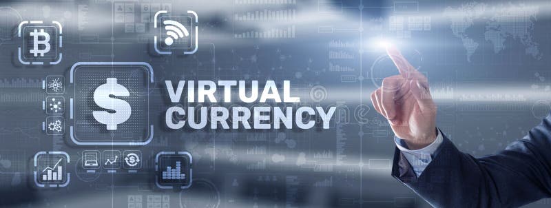 Virtual Currency Exchange Investment Concept. Financial Technology ...