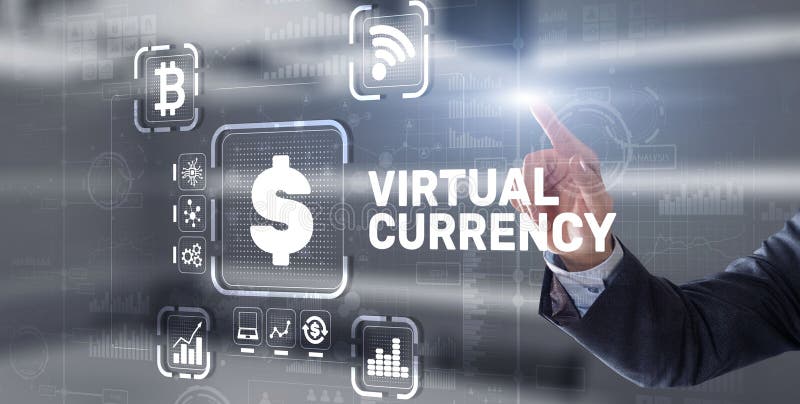 Virtual Currency Exchange Investment Concept. Financial Technology ...