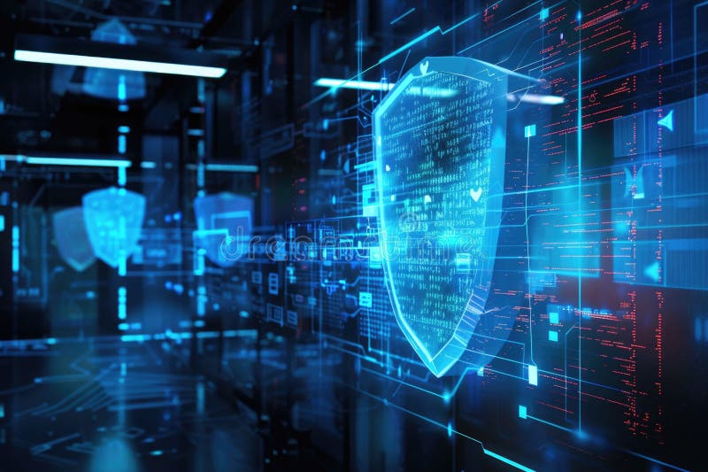 Virtual Cybersecurity Shield Protecting Digital Systems Against Cyber ...