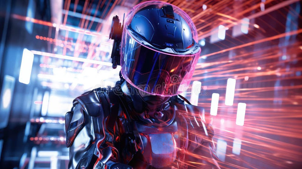 Virtual Cyberspace Tech Background Stock Illustration - Illustration of ...