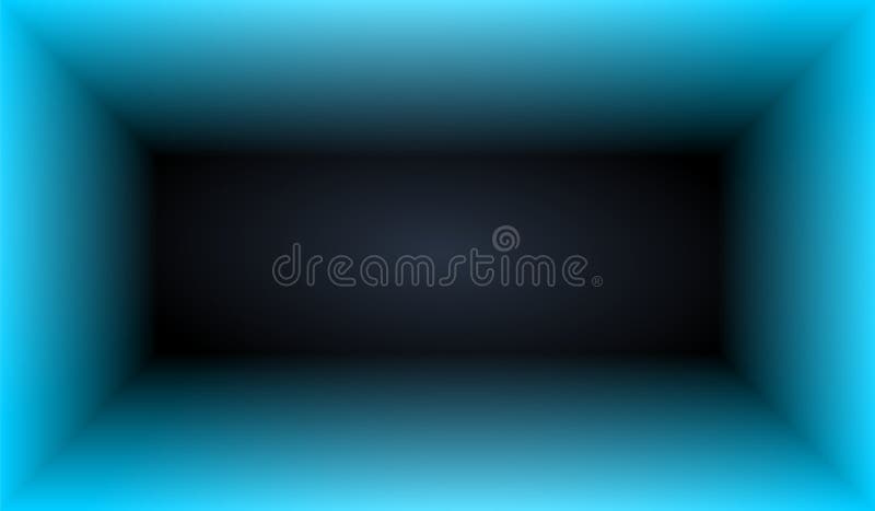 Virtual 3D Depth Display Design in Turquoise Color Stock Illustration ...