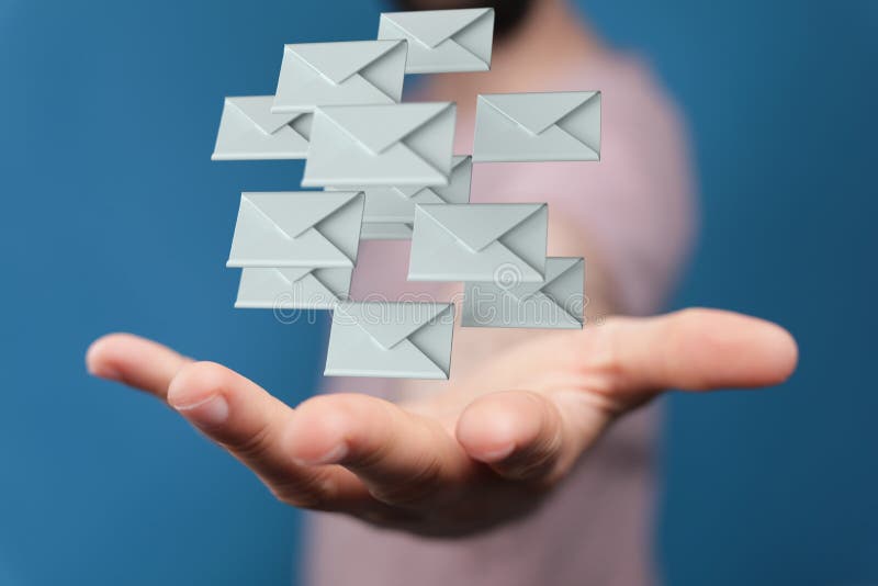 Virtual 3D Message Icon Symbolizing Customer Service Communication on a ...