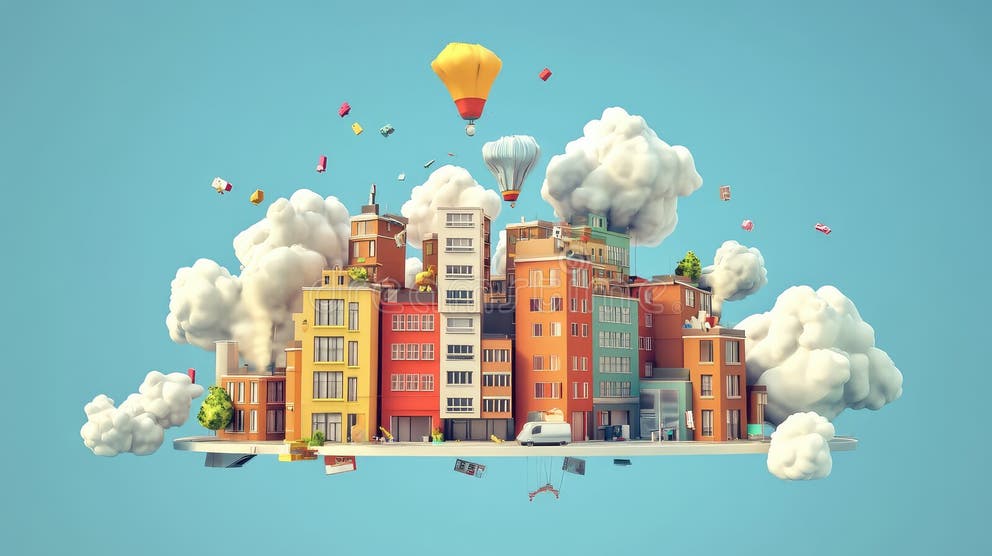 Estate Walkthrough Illustration Architecture Property Stock ...