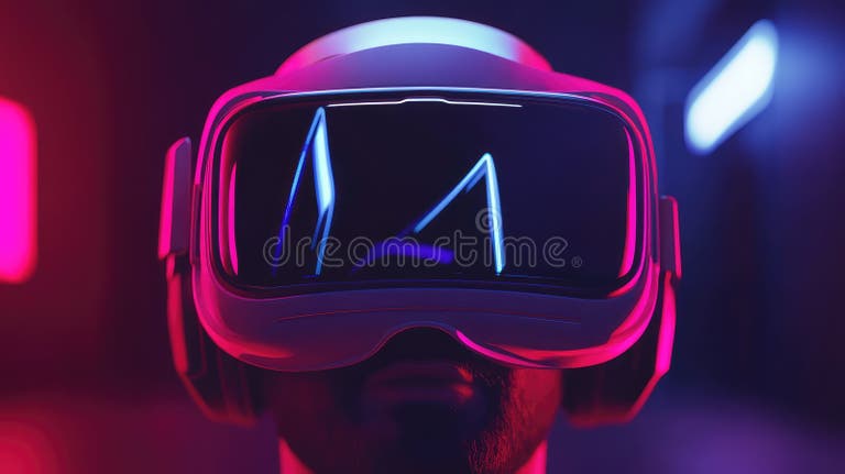 Virtual 3d Render Style of Loading Vr Headset Stock Illustration - Illustration of metaverse ...