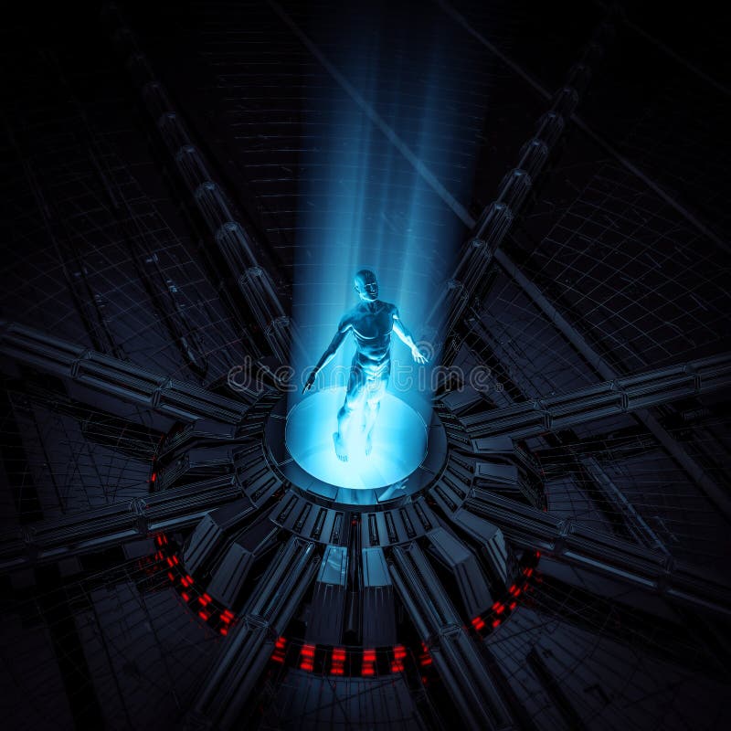 Virtual data portal stock illustration. Illustration of interface ...