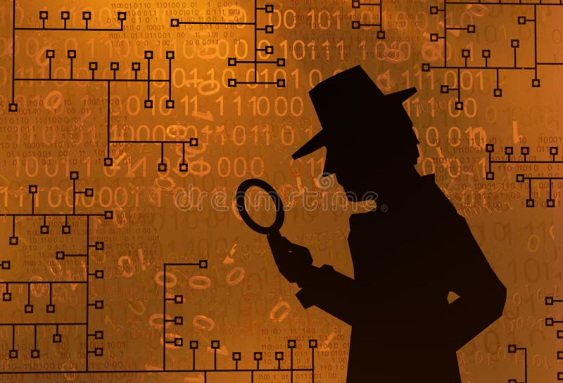 Magnifying Glass Scanning Database Stock Illustrations – 89 Magnifying ...