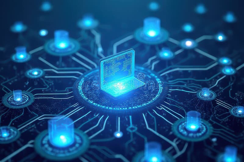 Virtual Desktop Infrastructure Visualization Stock Illustration ...