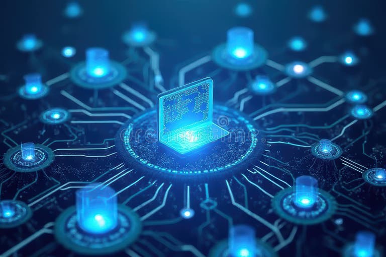 Virtual Desktop Infrastructure Visualization Stock Illustration ...