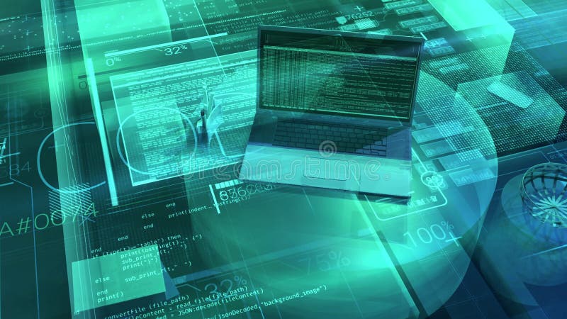 Animation of the Coding in Windows HUD Interface. Stock Footage - Video of computer, lines ...